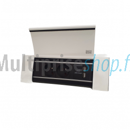 Powerframe à couvercle, 2 prises 230 V, 2 ports USB, blanc ...